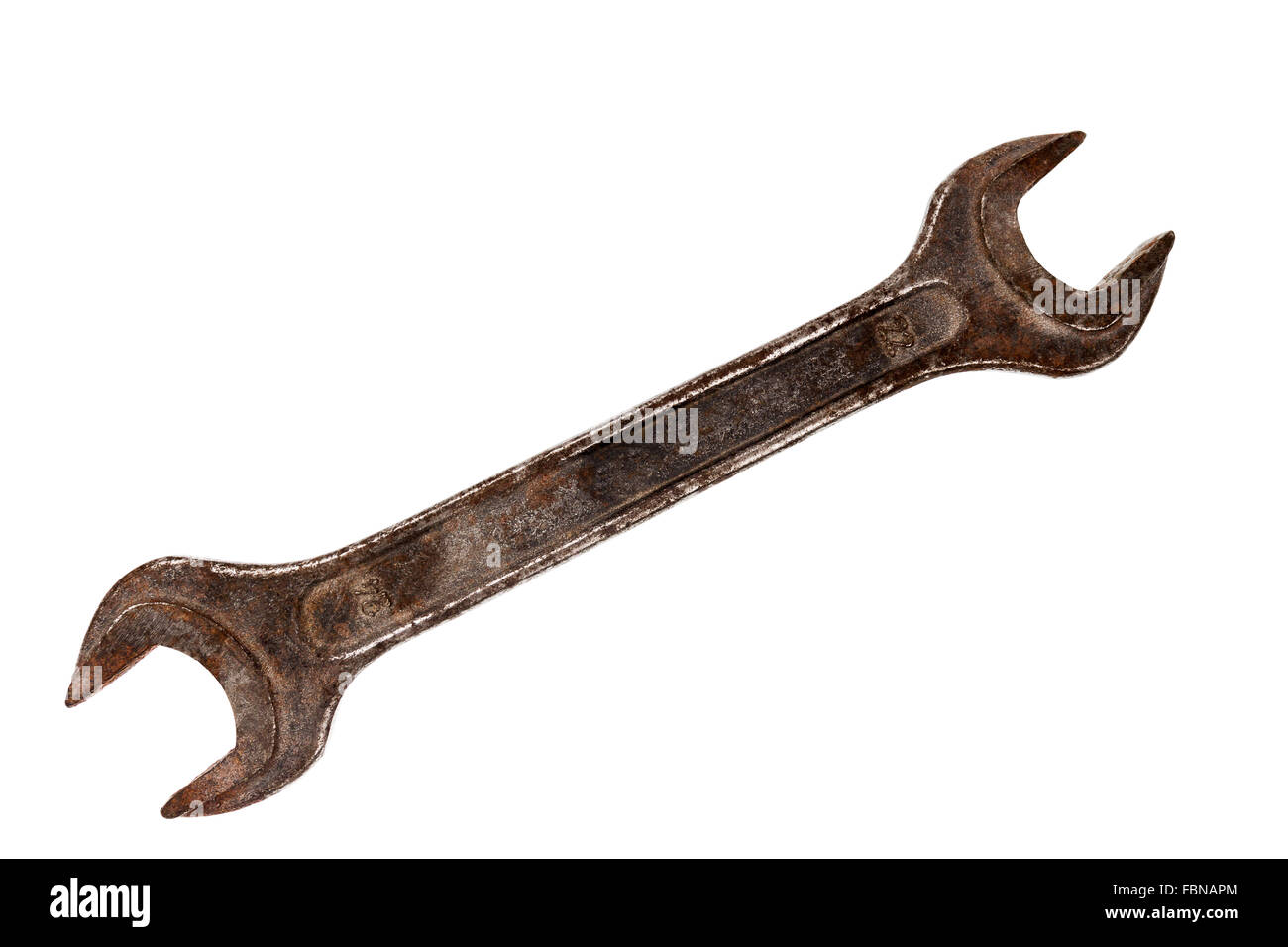 Old rusty wrench isolated on white background Stock Photo - Alamy