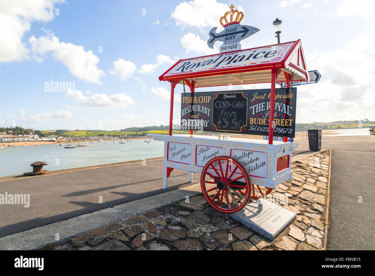 Market stall at Appledore, Devon Stock Photo - Alamy