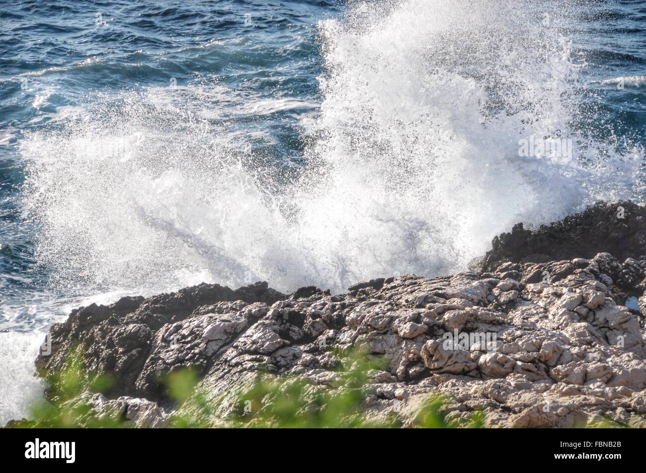 Water Splashing In Sea Stock Photo - Alamy