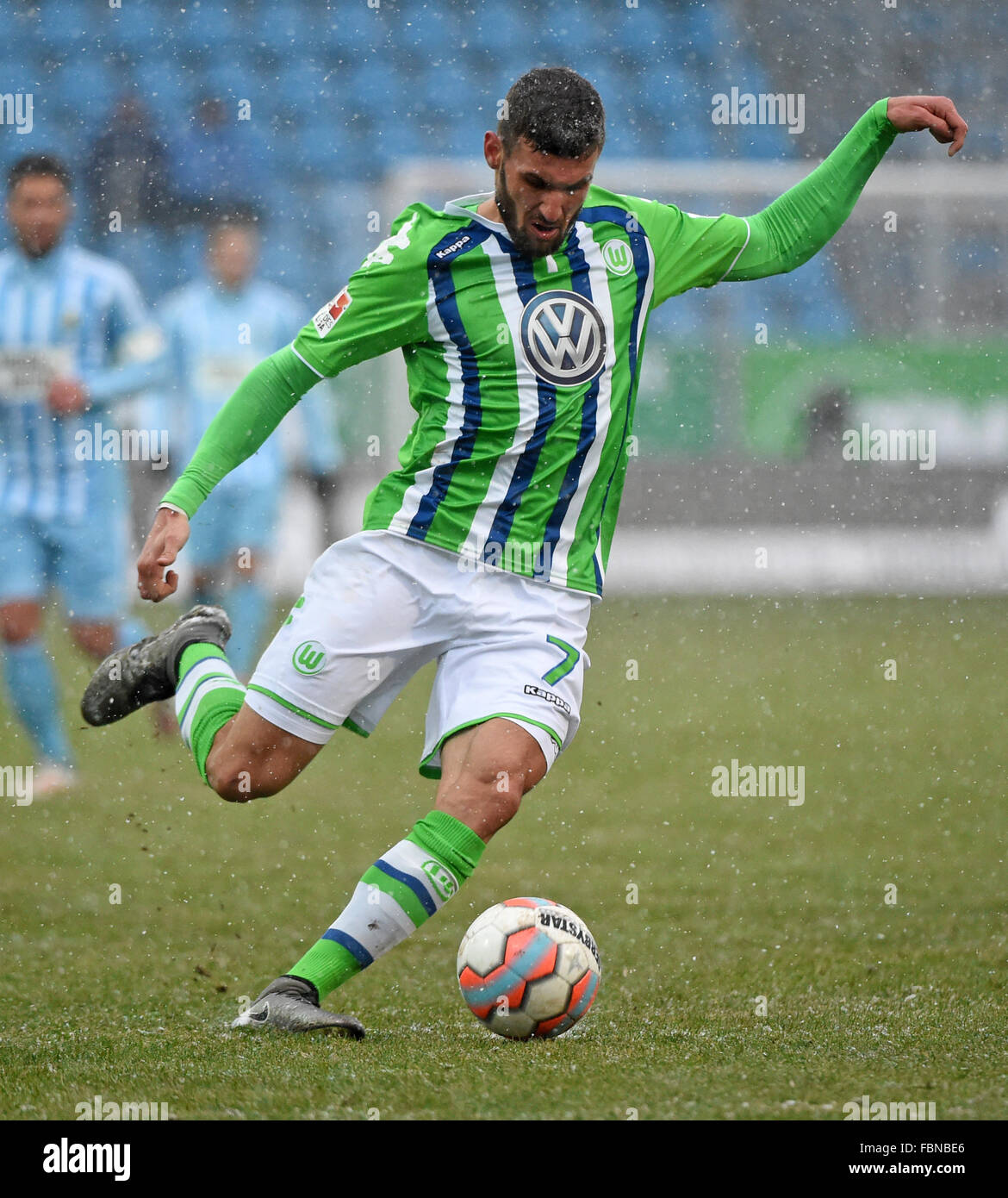 Chemnitz, Germany. 17th Jan, 2016. Wolfsburg's Daniel Caligiuri in ...