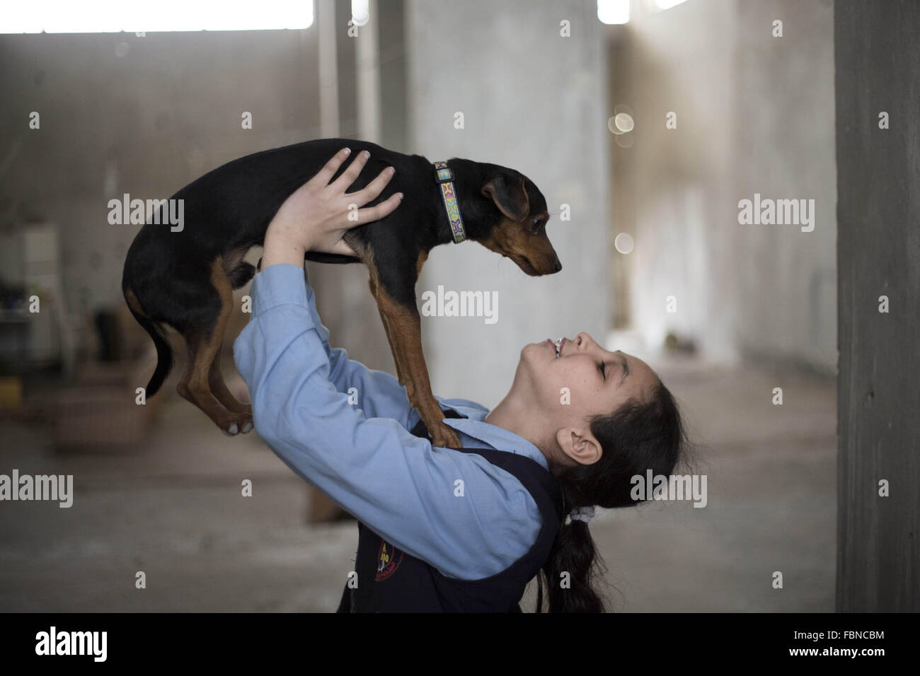 Jabalia, The Gaza Strip, Palestine. 18th Jan, 2016. Omayma Abu-alkar a ...