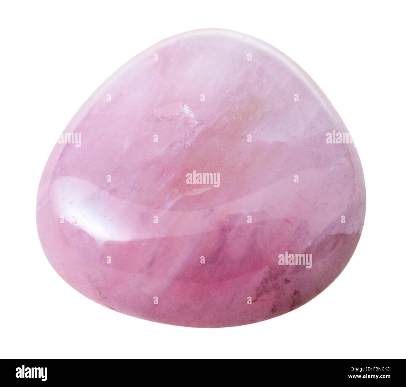 natural mineral gem stone - rose quartz gemstone isolated on white ...