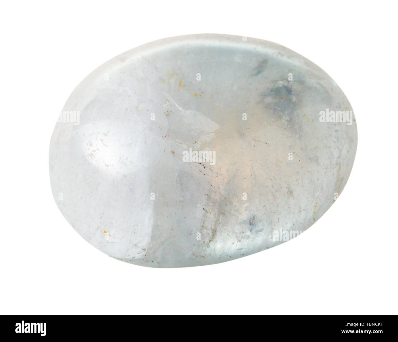 natural mineral gem stone - White Agate gemstone isolated on white ...