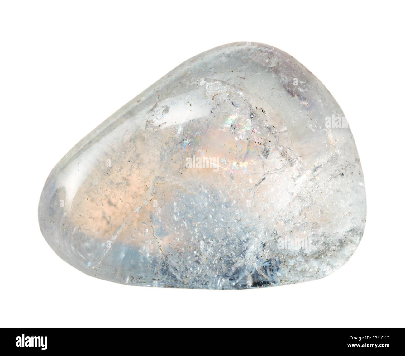 natural mineral gem stone - rhinestone (rock-crystal) gemstone isolated ...