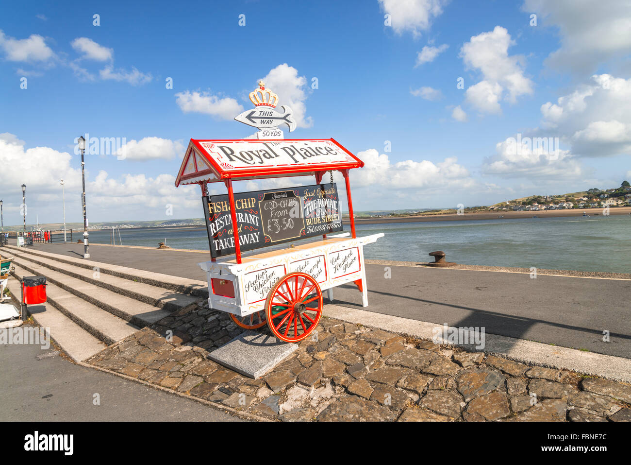 Market stall at Appledore, Devon Stock Photo - Alamy
