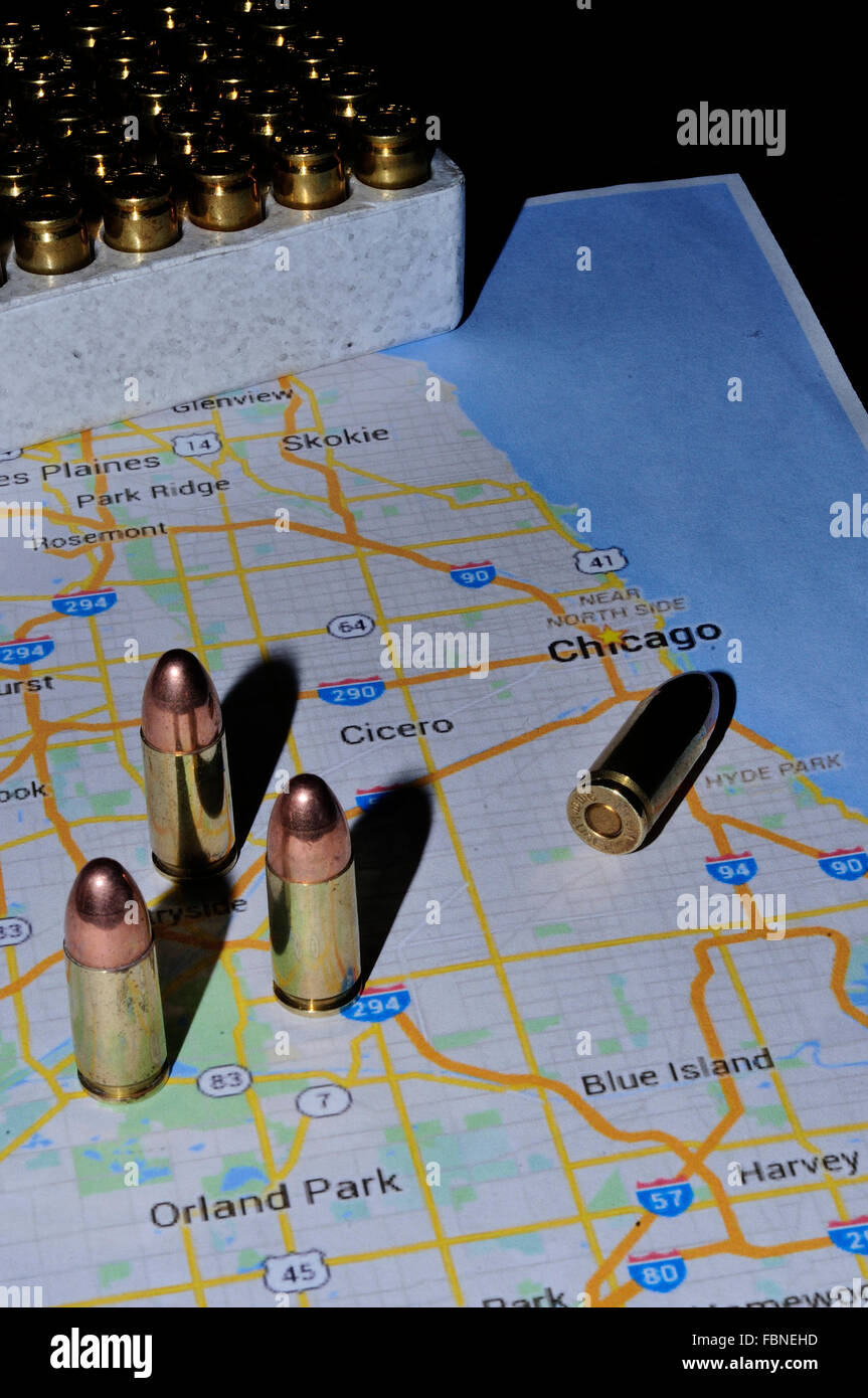 Map of chicago gangs hi-res stock photography and images - Alamy