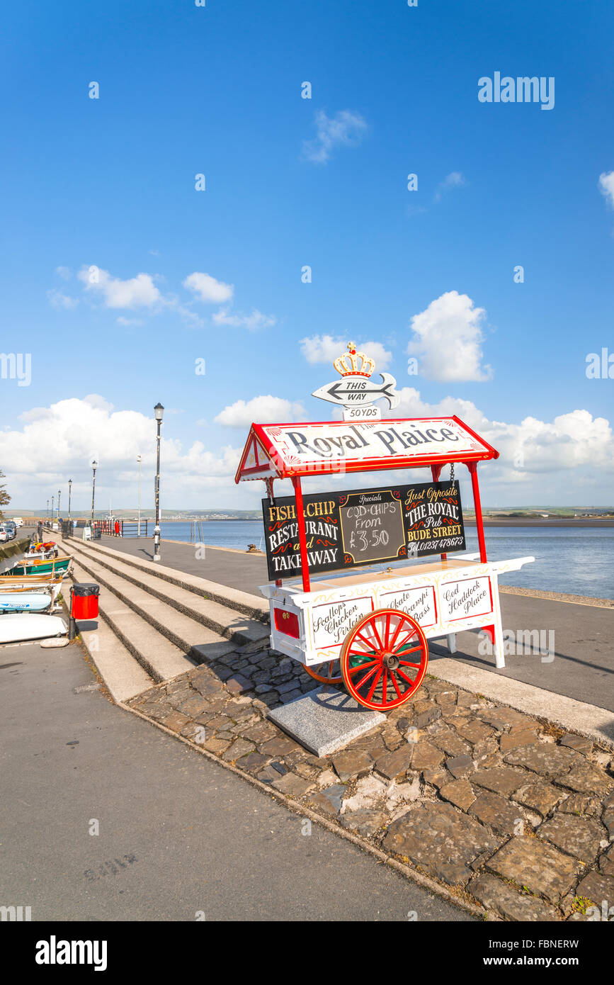 Market stall at Appledore, Devon Stock Photo - Alamy