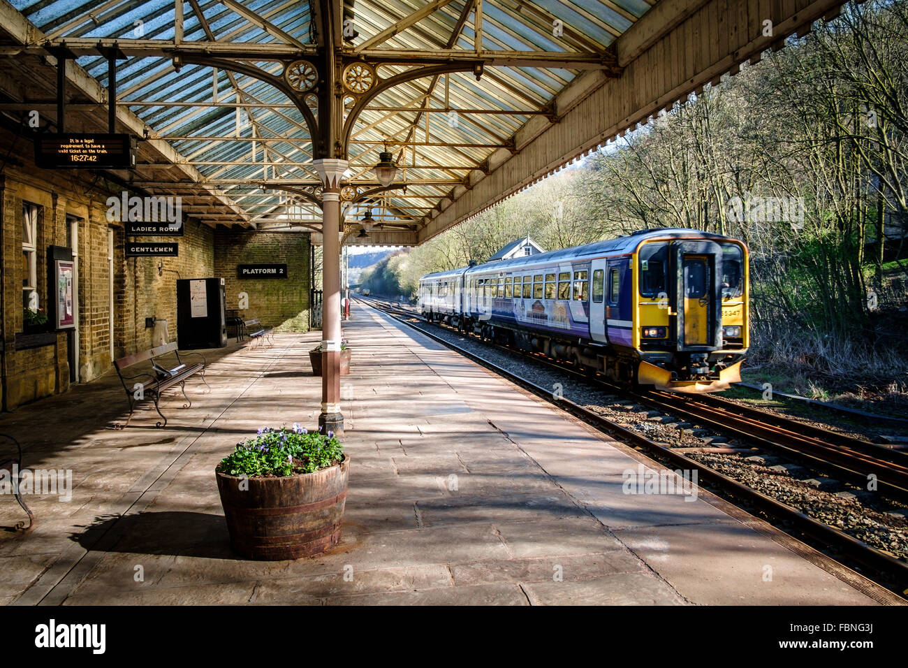 Hebden bridge railway station hi-res stock photography and images - Alamy