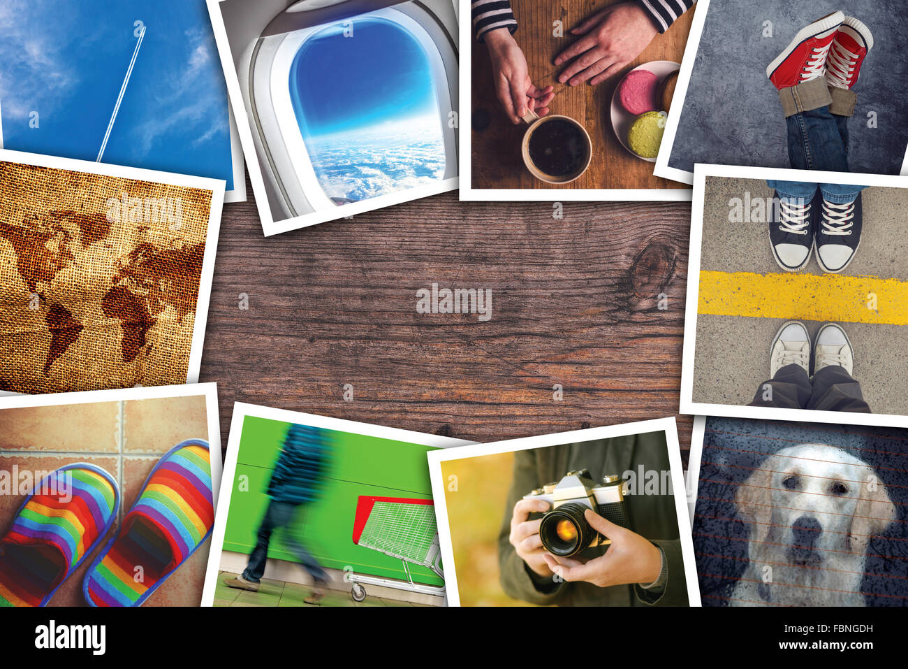 Urban youth lifestyle photo collage, various young adult way of life ...