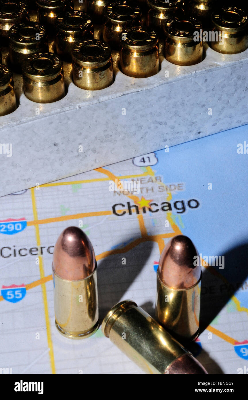 Map of chicago gangs hi-res stock photography and images - Alamy