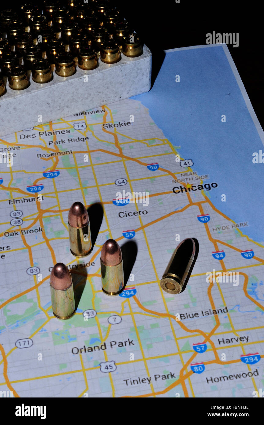 Map of chicago gangs hi-res stock photography and images - Alamy