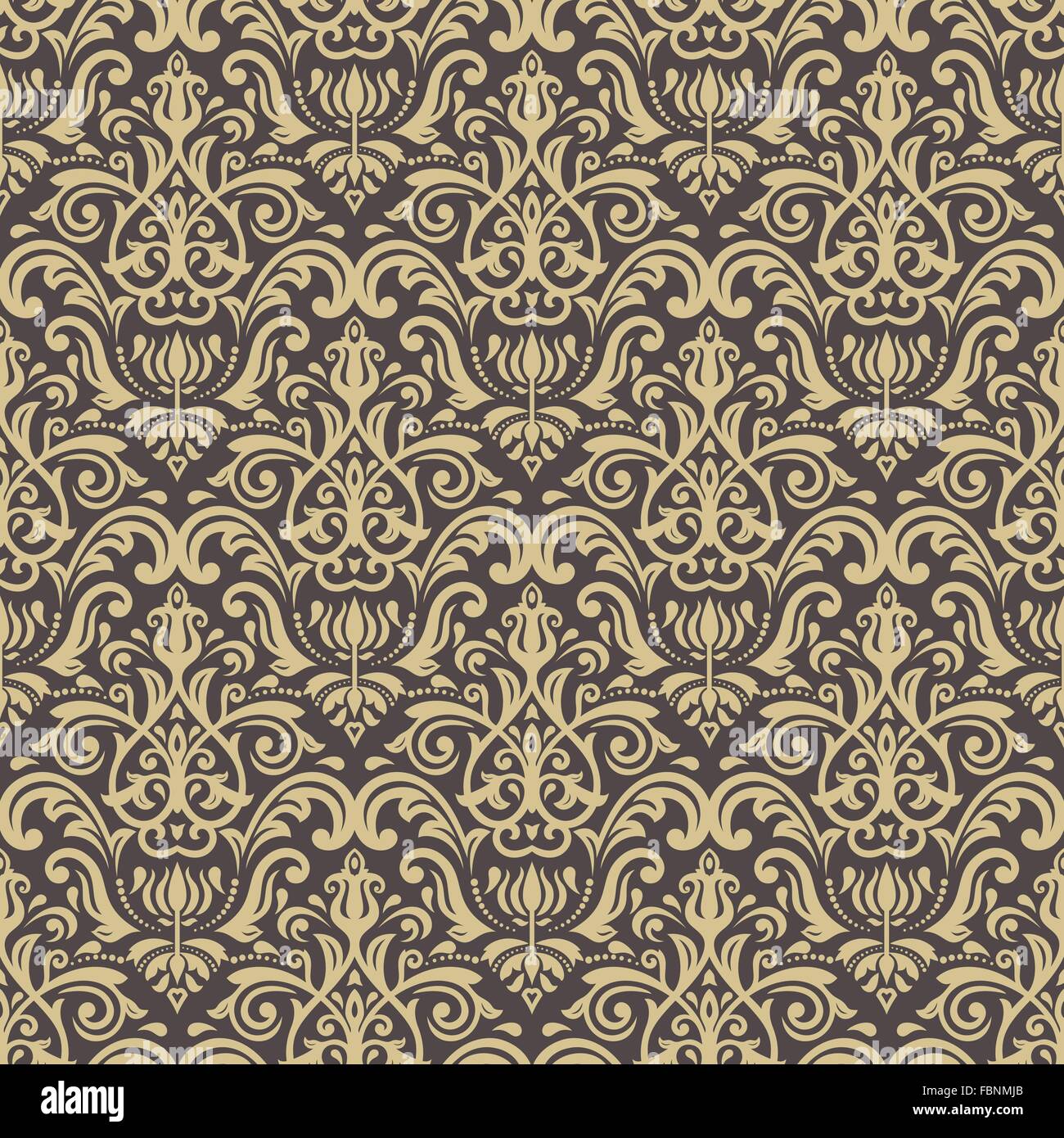 Damask Seamless Vector Pattern Stock Vector Image & Art - Alamy