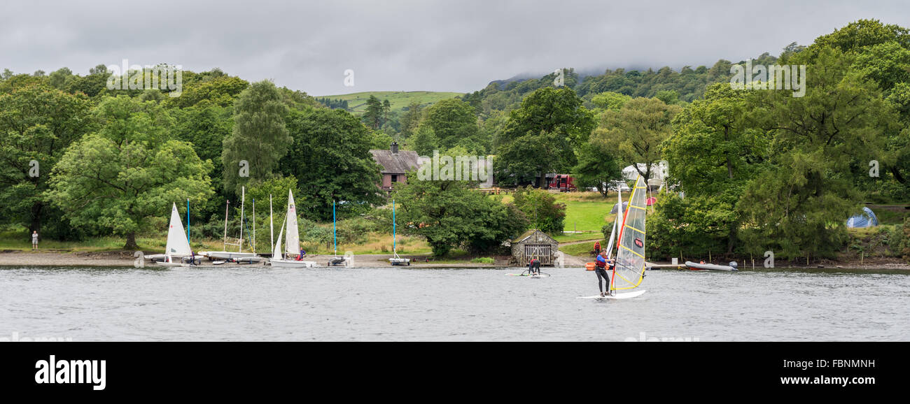 People Windsurfing on Coniston Water Stock Photo - Alamy