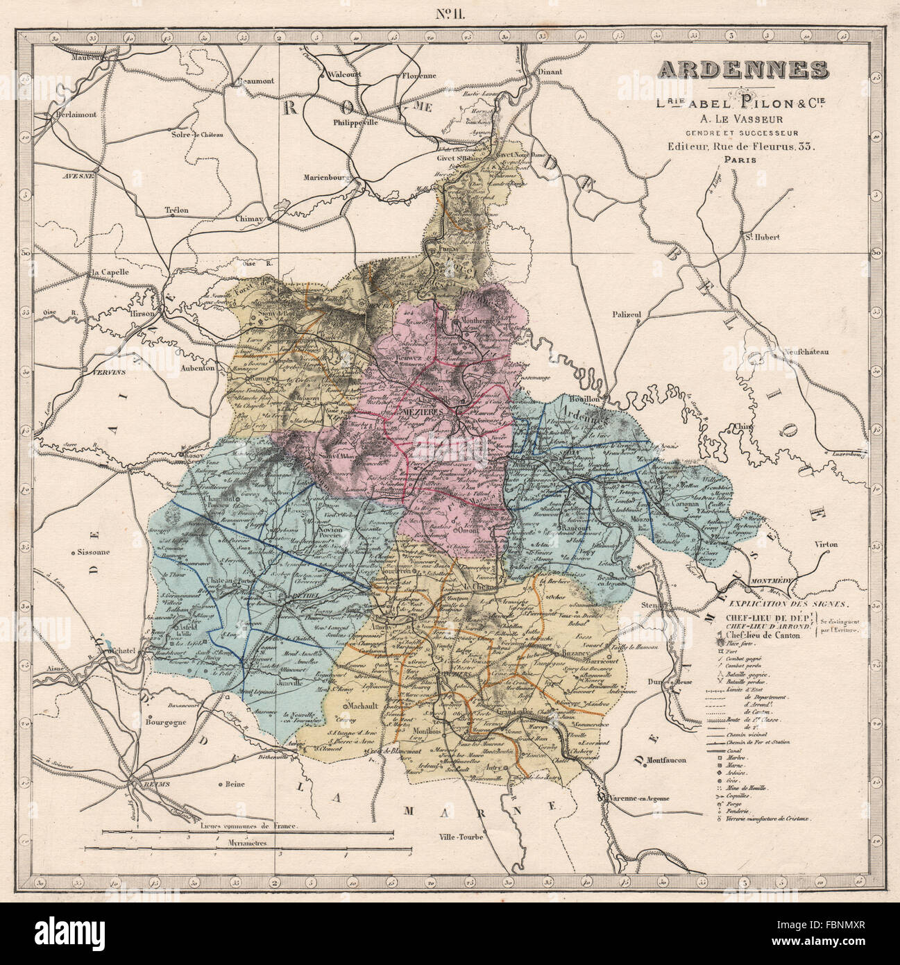 Ardennes map hi-res stock photography and images - Alamy