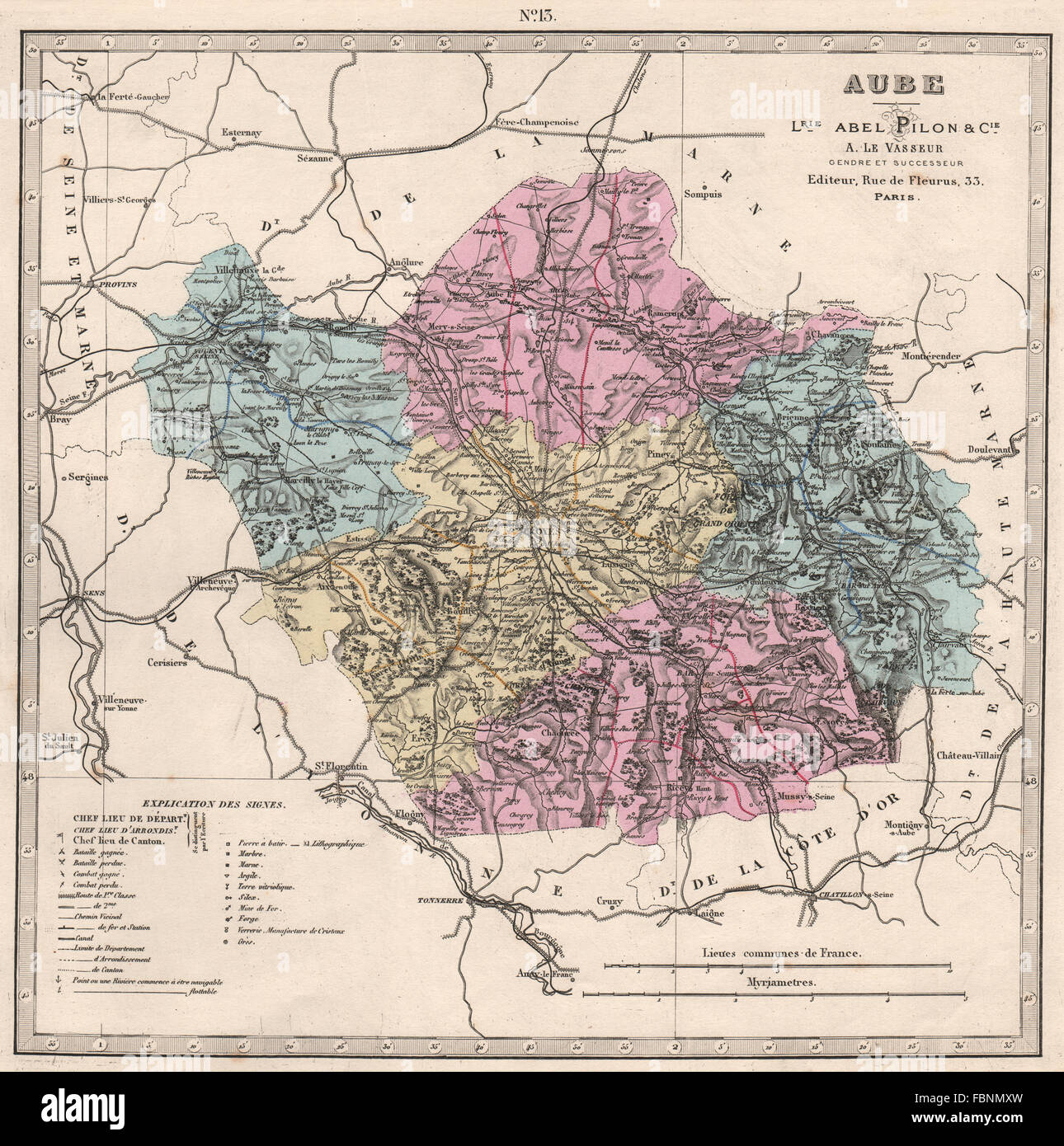 Aube map hi-res stock photography and images - Alamy