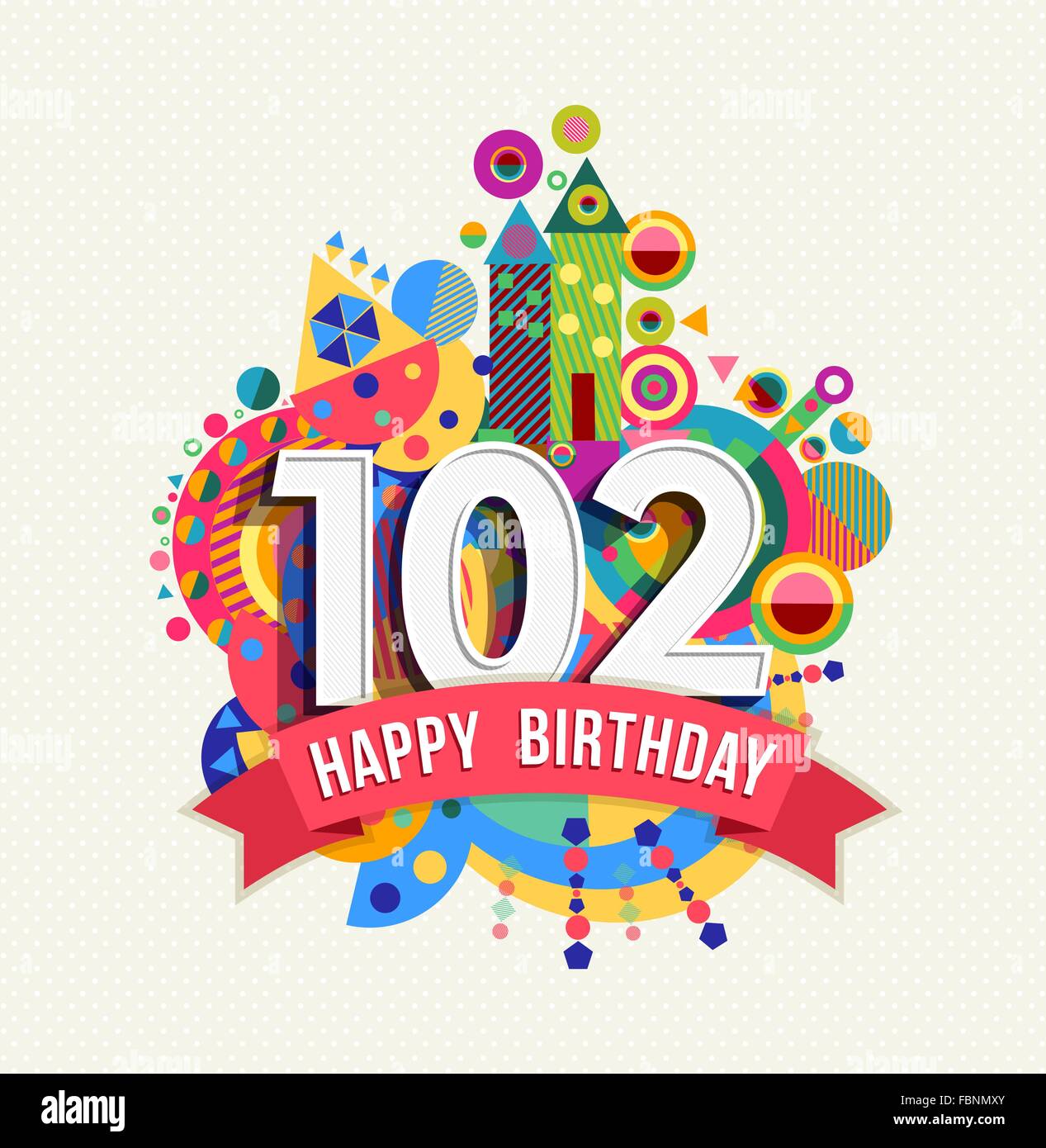 102nd birthday Stock Vector Images - Alamy