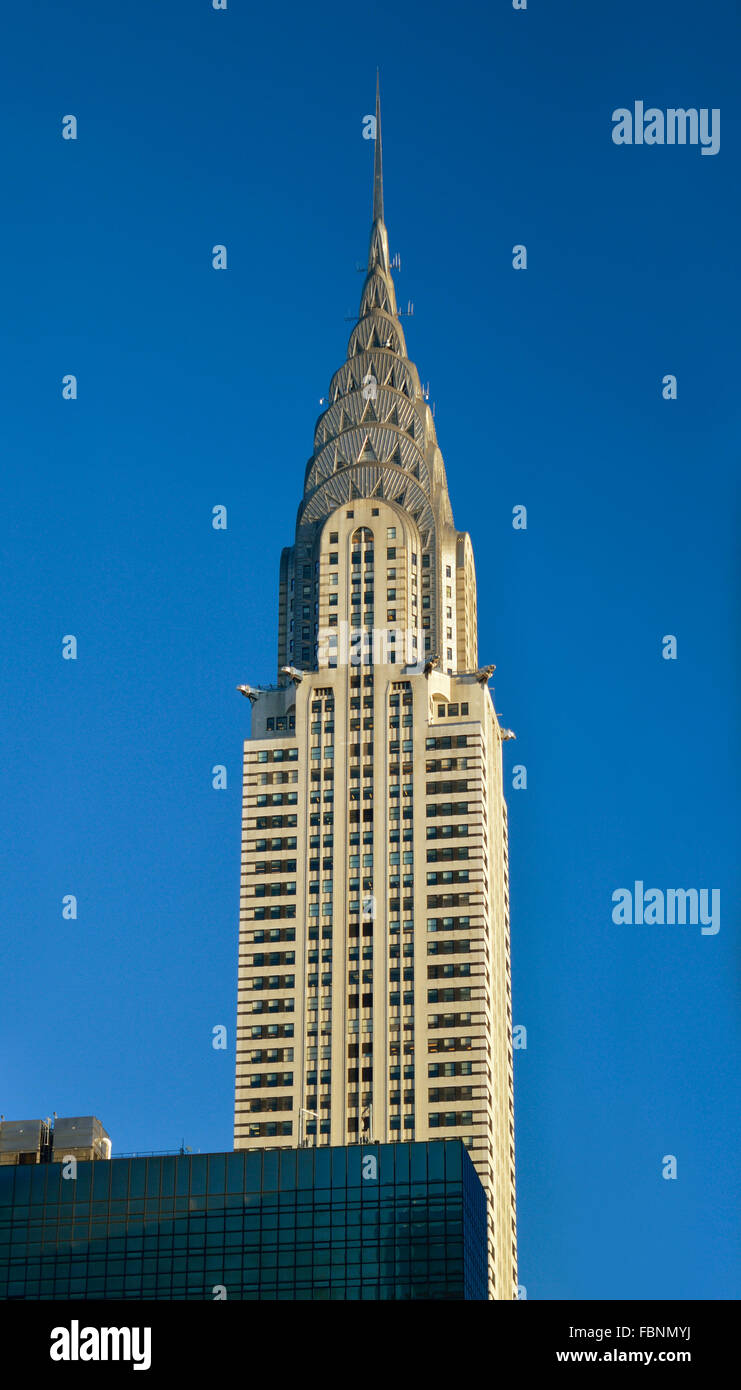 Chrysler Building against a clear blue sky Stock Photo - Alamy