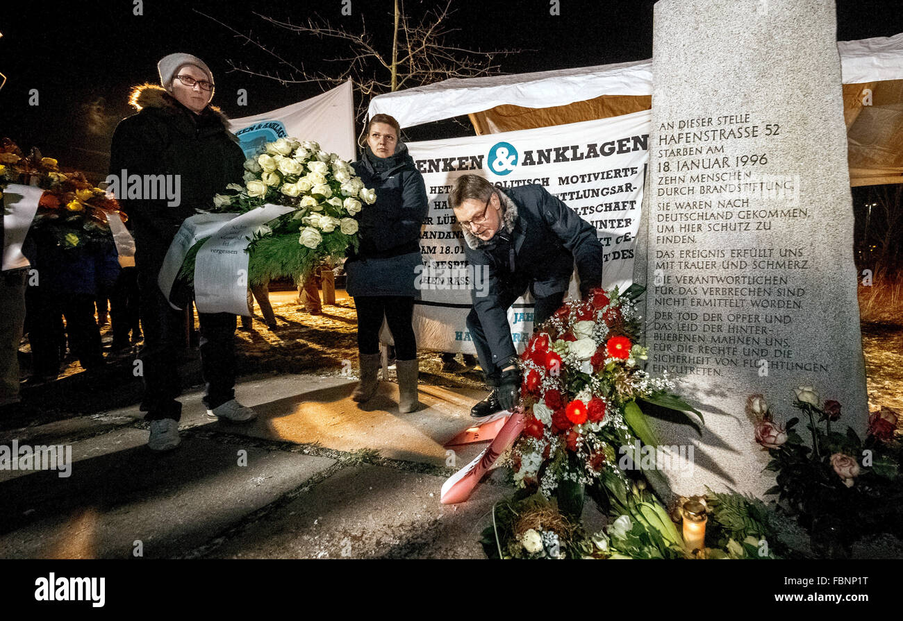 Luebeck, Germany. 18th Jan, 2016. Luebeck's interior senator Bernd ...