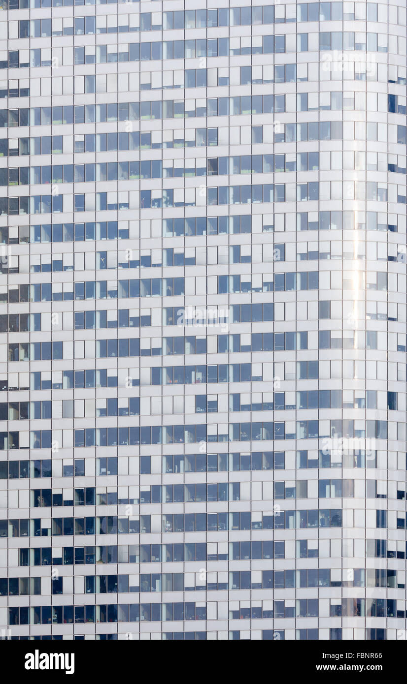 Wall of skyscraper with great number of windows. Architecture ...