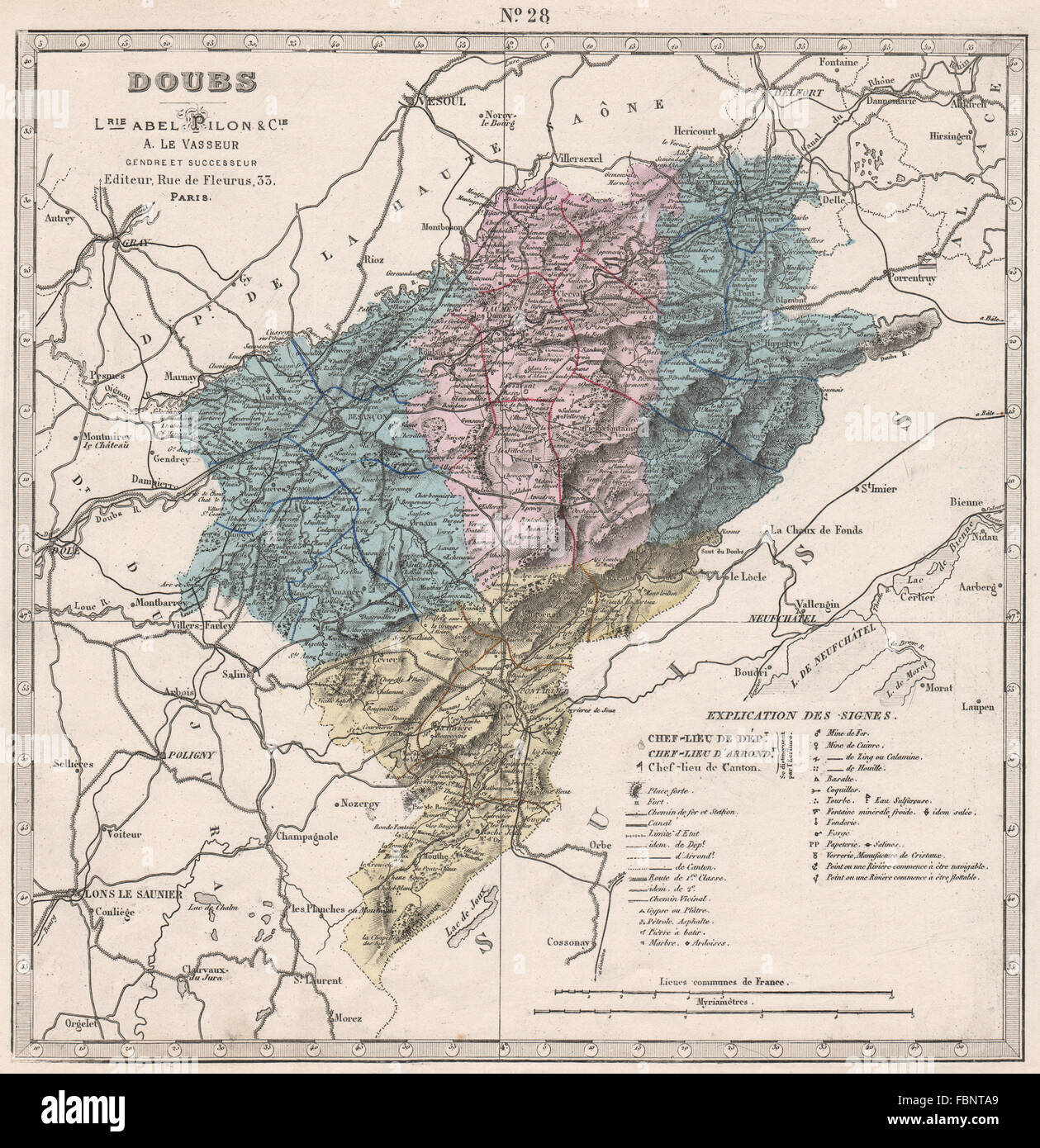 Map of doubs hi-res stock photography and images - Alamy