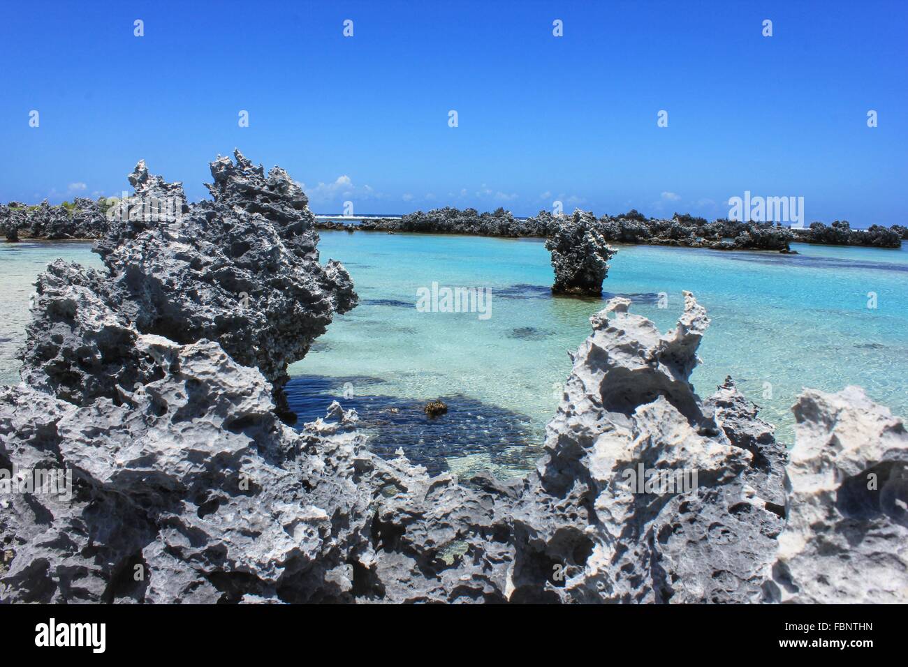 Rock Formations In Sea Stock Photo - Alamy