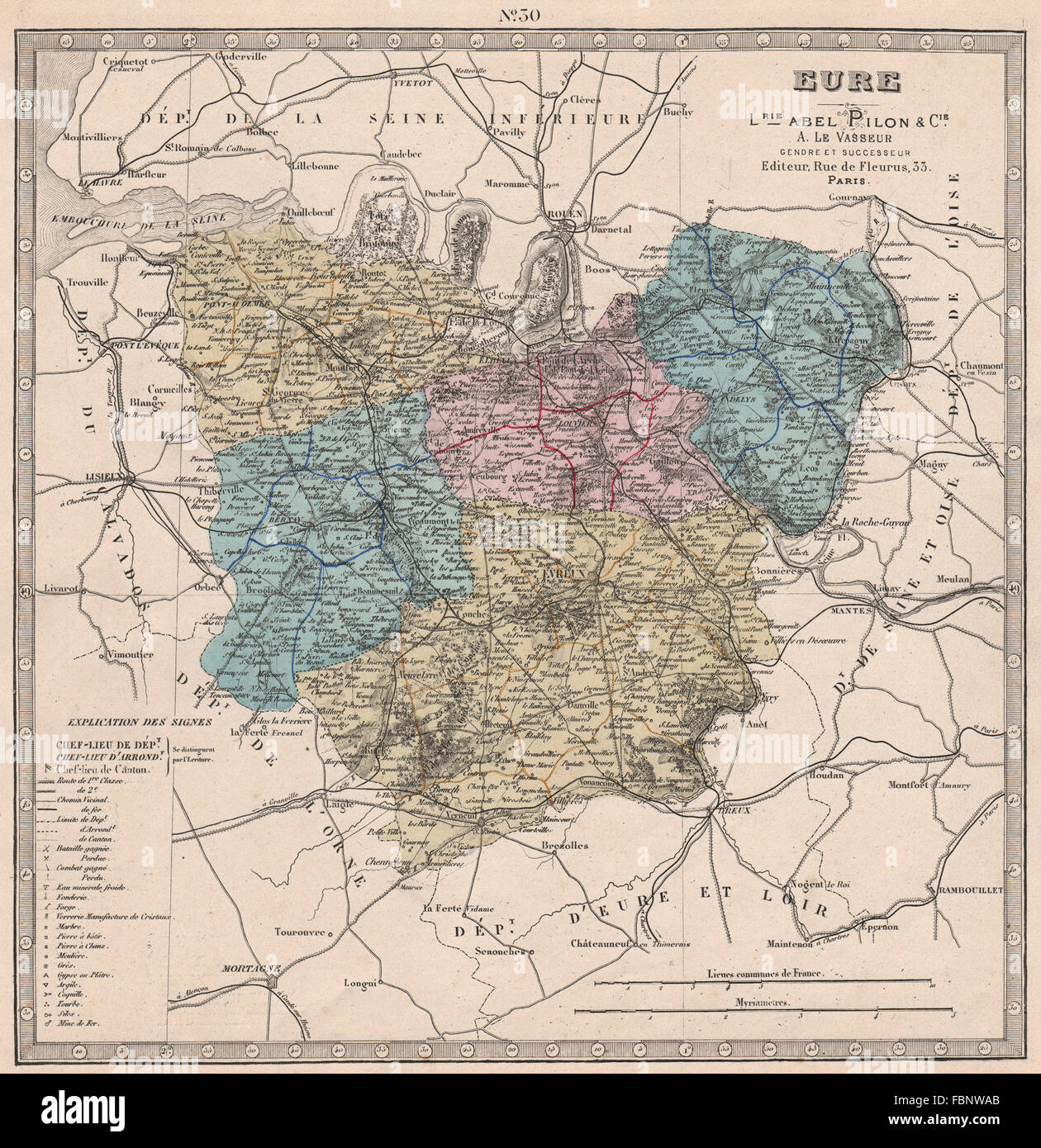 EURE department. Battlefields/dates, resources & minerals. LE VASSEUR ...