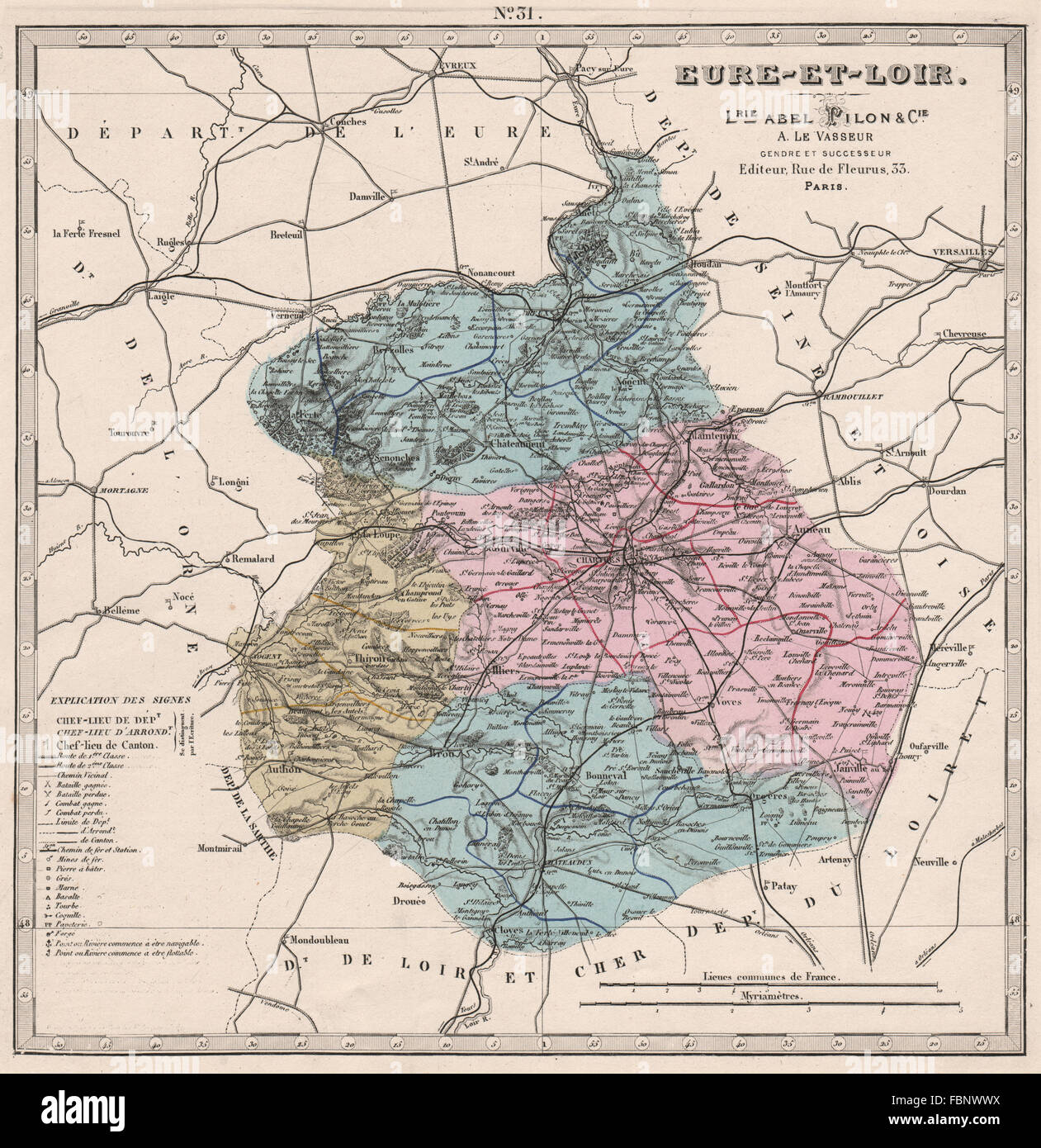 Eure department map hi-res stock photography and images - Alamy