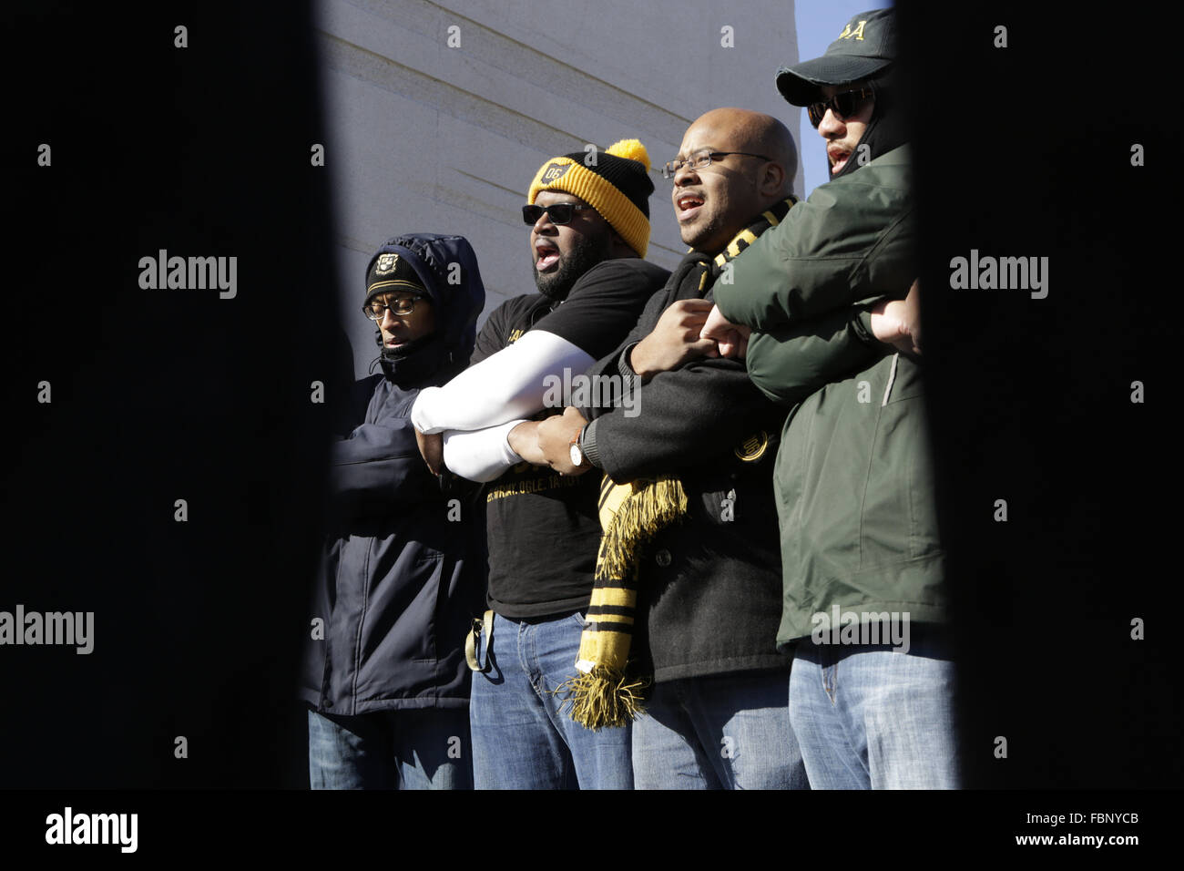 Washington, D.C, USA. 18th Jan, 2016. Members of Alpha Phi Alpha ...
