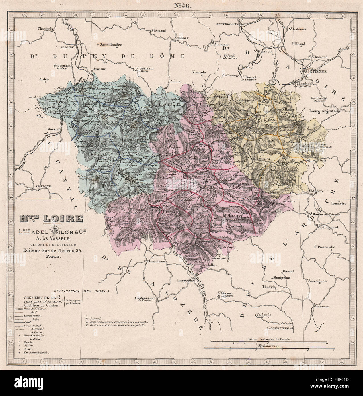 Map haute loire france hi-res stock photography and images - Alamy