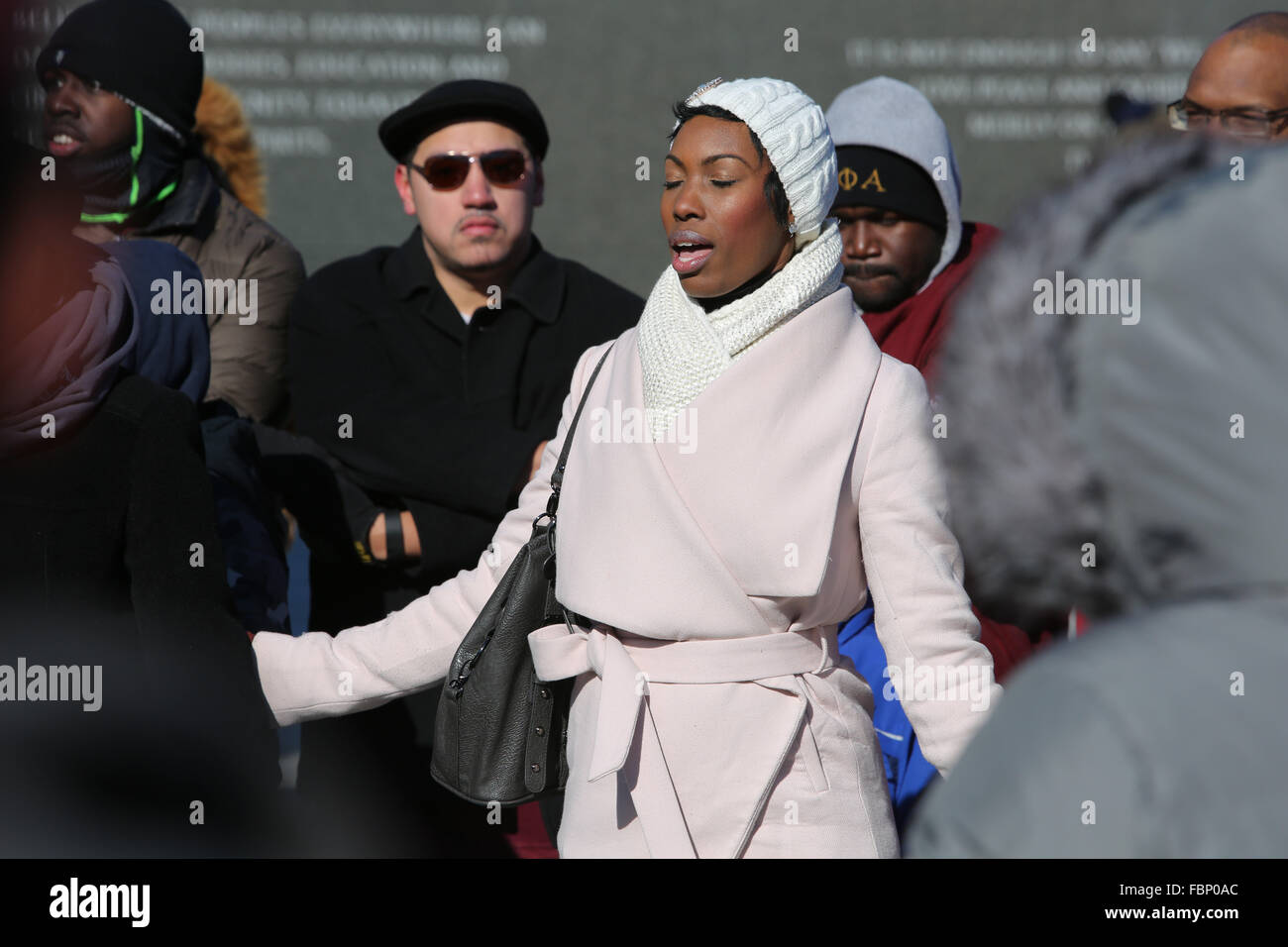 Washington, D.C, USA. 18th Jan, 2016. Members of Alpha Phi Alpha ...