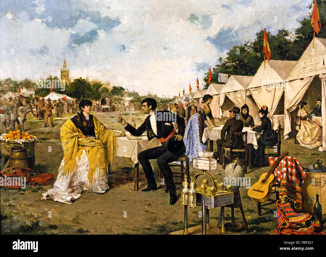 At the fair 1886 Rafael Arroyo Fernandez 1860-1908 Andalusia Spanish ...