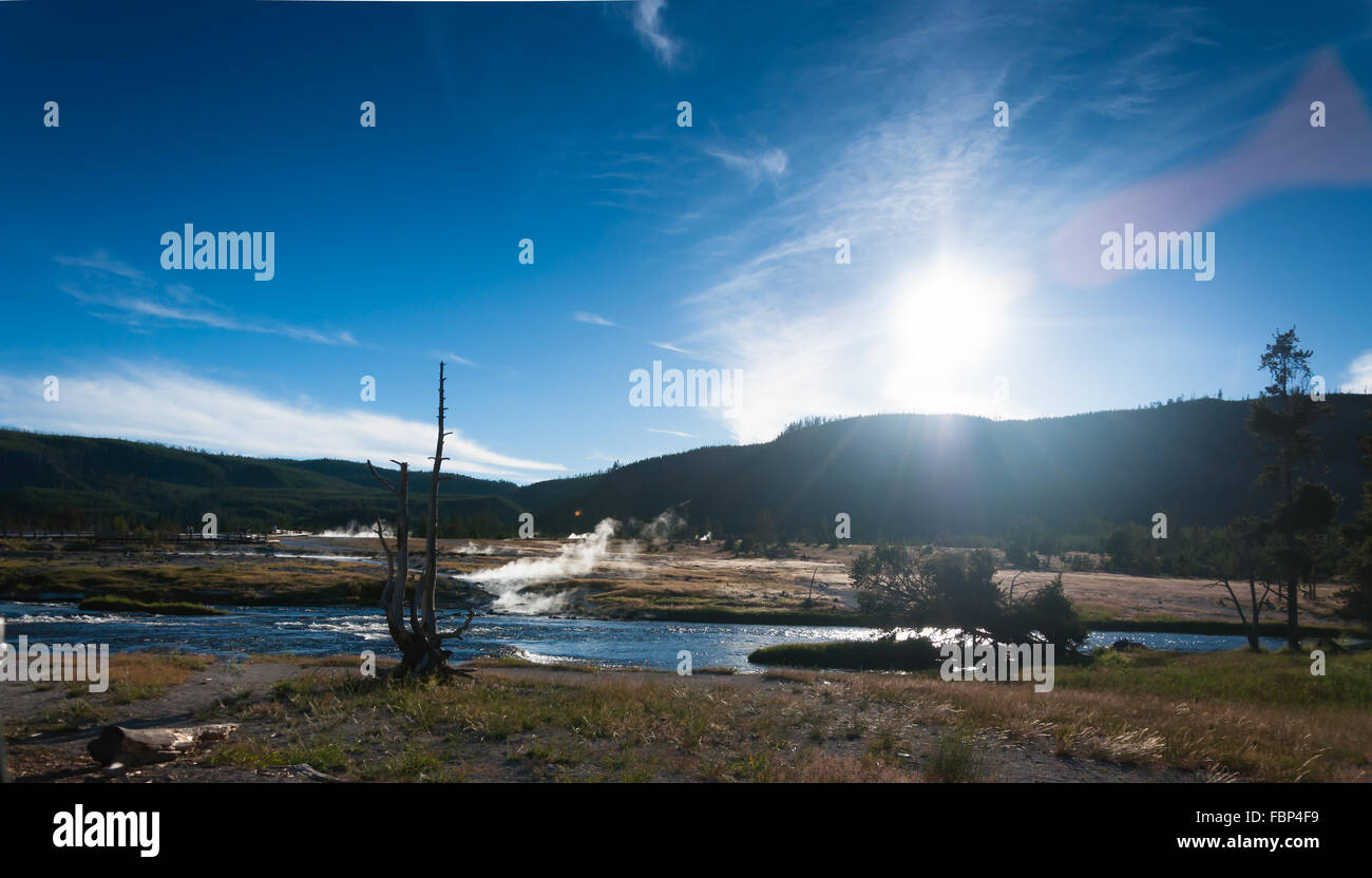 Sunset at Yellowstone National Park Stock Photo - Alamy