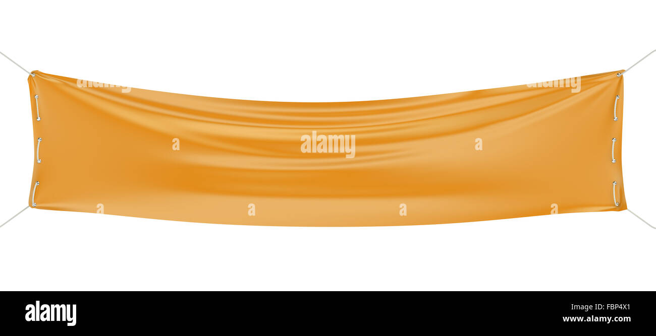 empty orange banner isolated on white background Stock Photo - Alamy