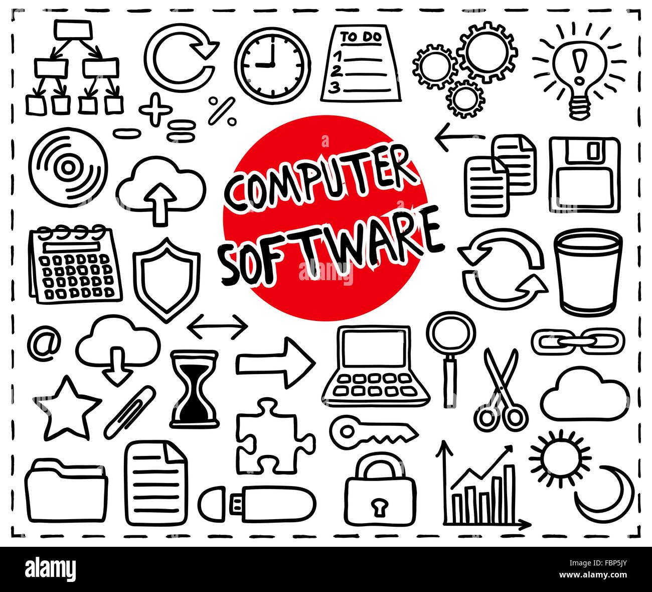 Computer Software set Stock Vector Image & Art - Alamy