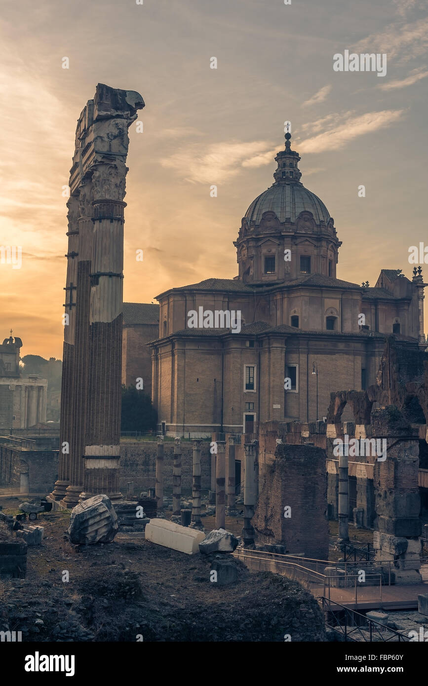 Rome, Italy: Santi Luca e Martina Church Stock Photo - Alamy