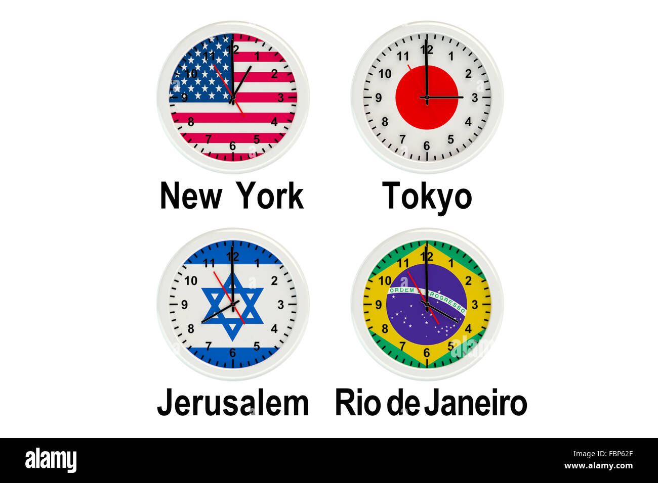 Different time zone clocks hi-res stock photography and images - Alamy