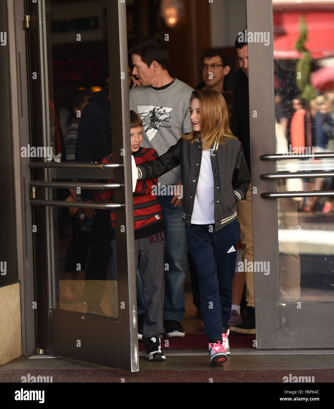Mark Wahlberg takes his two eldest kids, Michael and Ella Rae Wahlberg ...