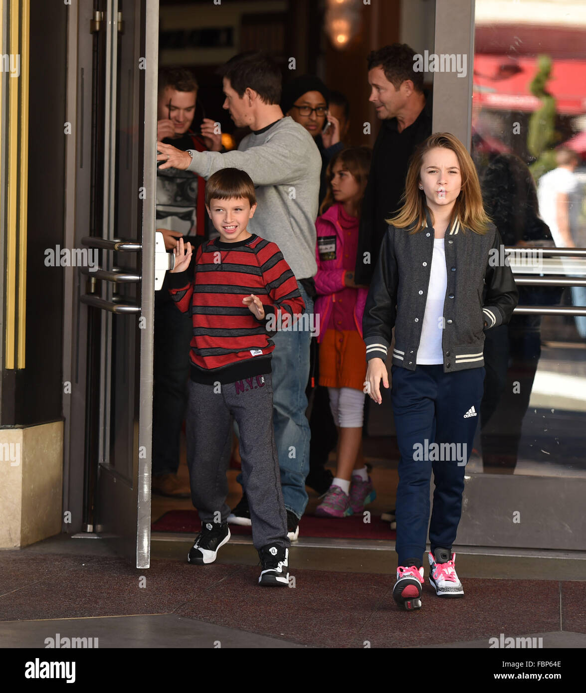 Mark Wahlberg takes his two eldest kids, Michael and Ella Rae Wahlberg ...