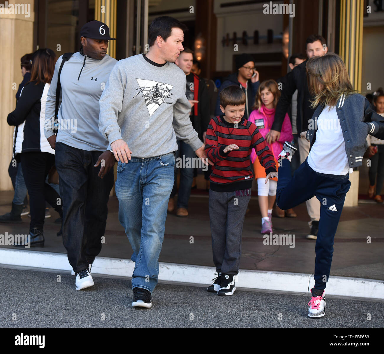 Mark Wahlberg takes his two eldest kids, Michael and Ella Rae Wahlberg ...