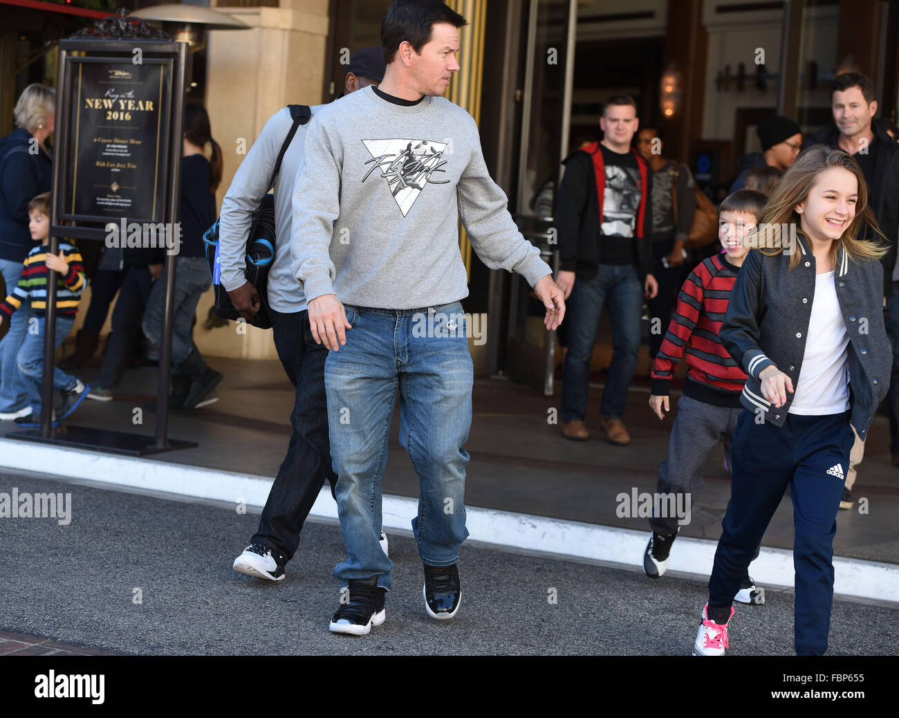 Mark Wahlberg takes his two eldest kids, Michael and Ella Rae Wahlberg ...
