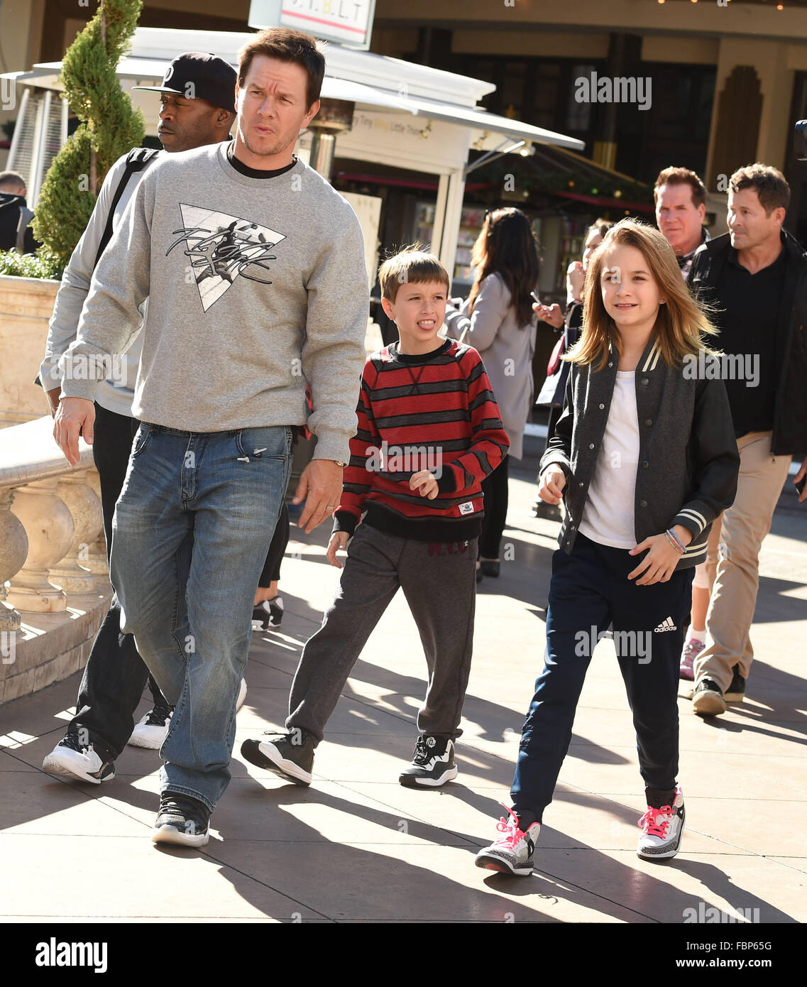 Mark Wahlberg takes his two eldest kids, Michael and Ella Rae Wahlberg ...