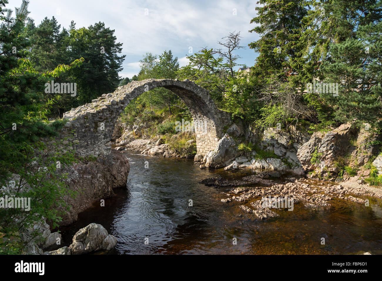 The Packhorse Bridge at Carrbridge Stock Photo - Alamy