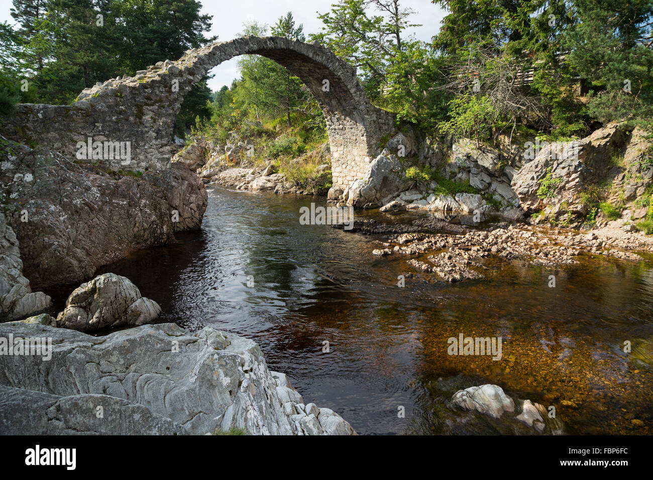 The Packhorse Bridge at Carrbridge Stock Photo - Alamy