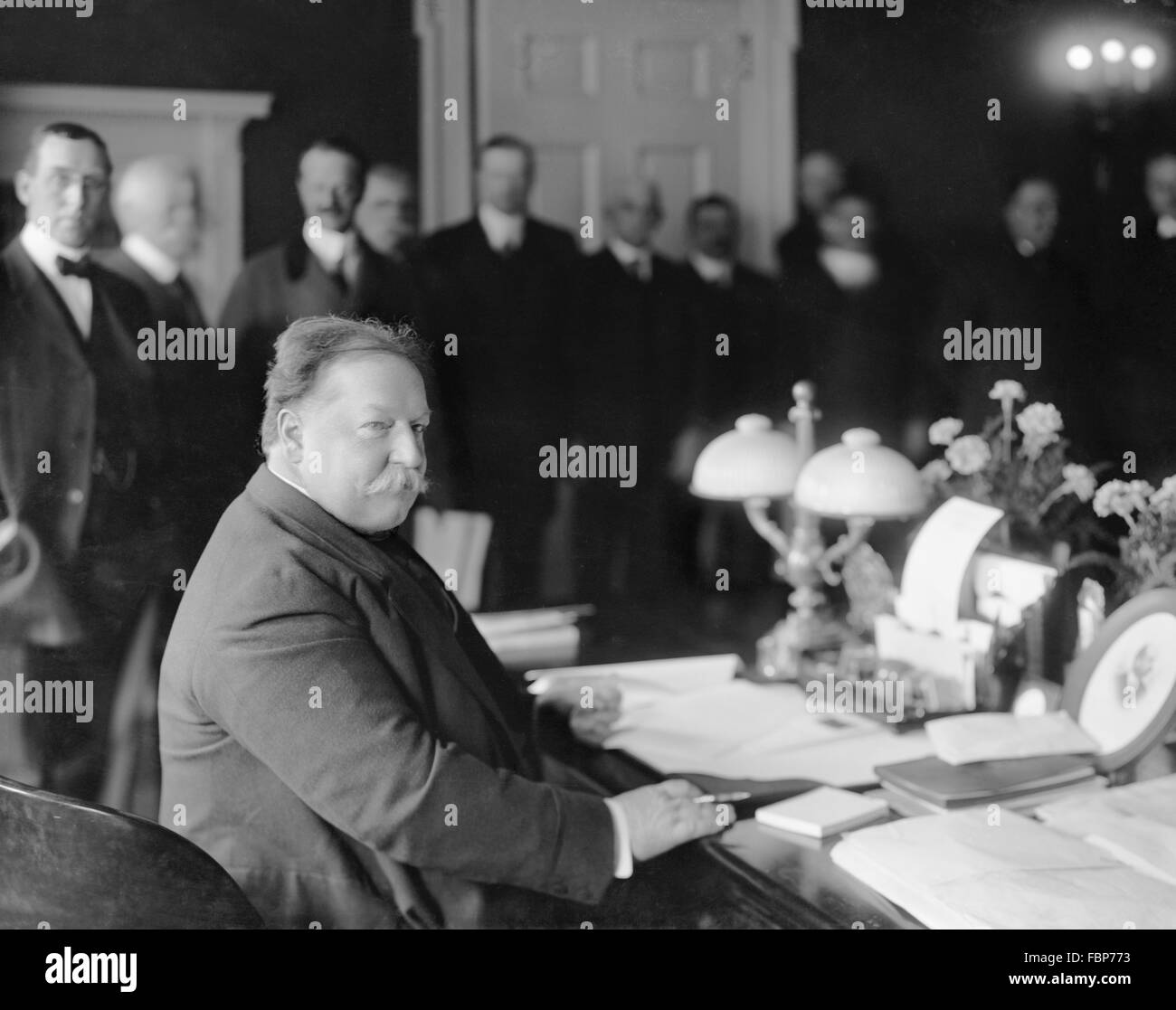 William Howard Taft, 27th President of the USA, signing the New Mexico ...