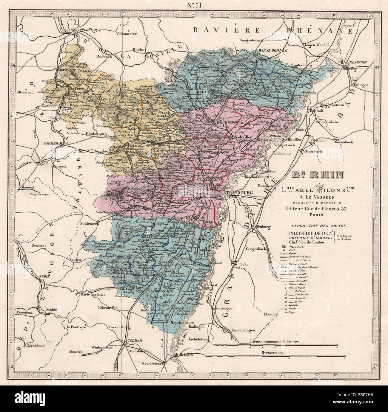 Bas rhin department map hi-res stock photography and images - Alamy