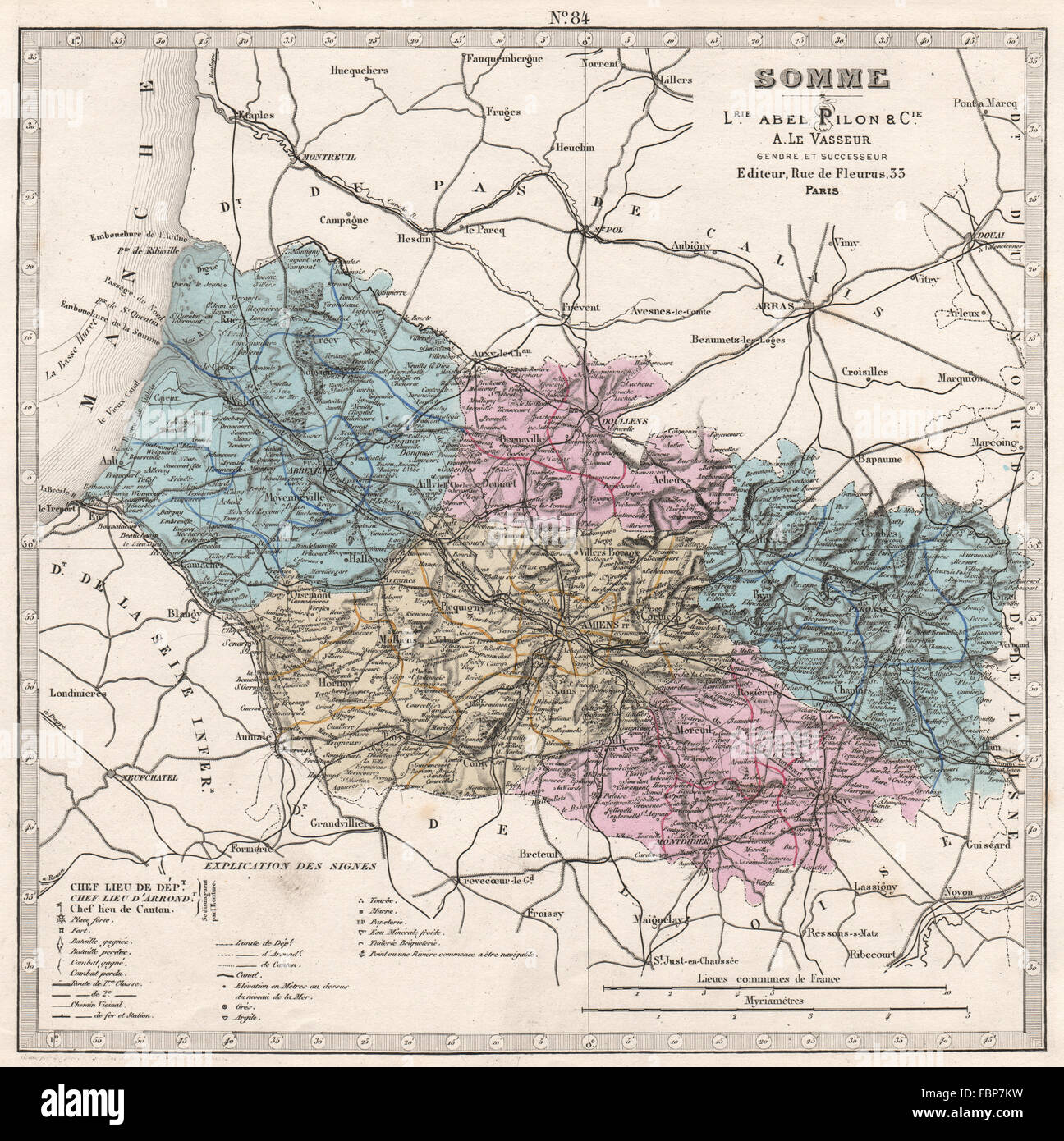 Somme department map hi-res stock photography and images - Alamy