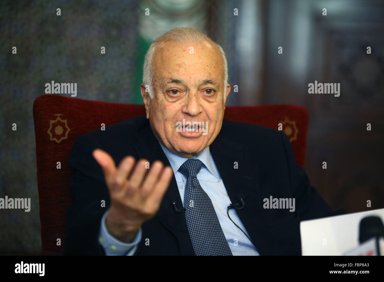 Secretary general of the arab league nabil al arab hi-res stock ...
