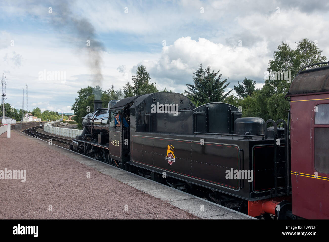 Ivatt 46512 Locomotive at Aviemore Station Stock Photo - Alamy