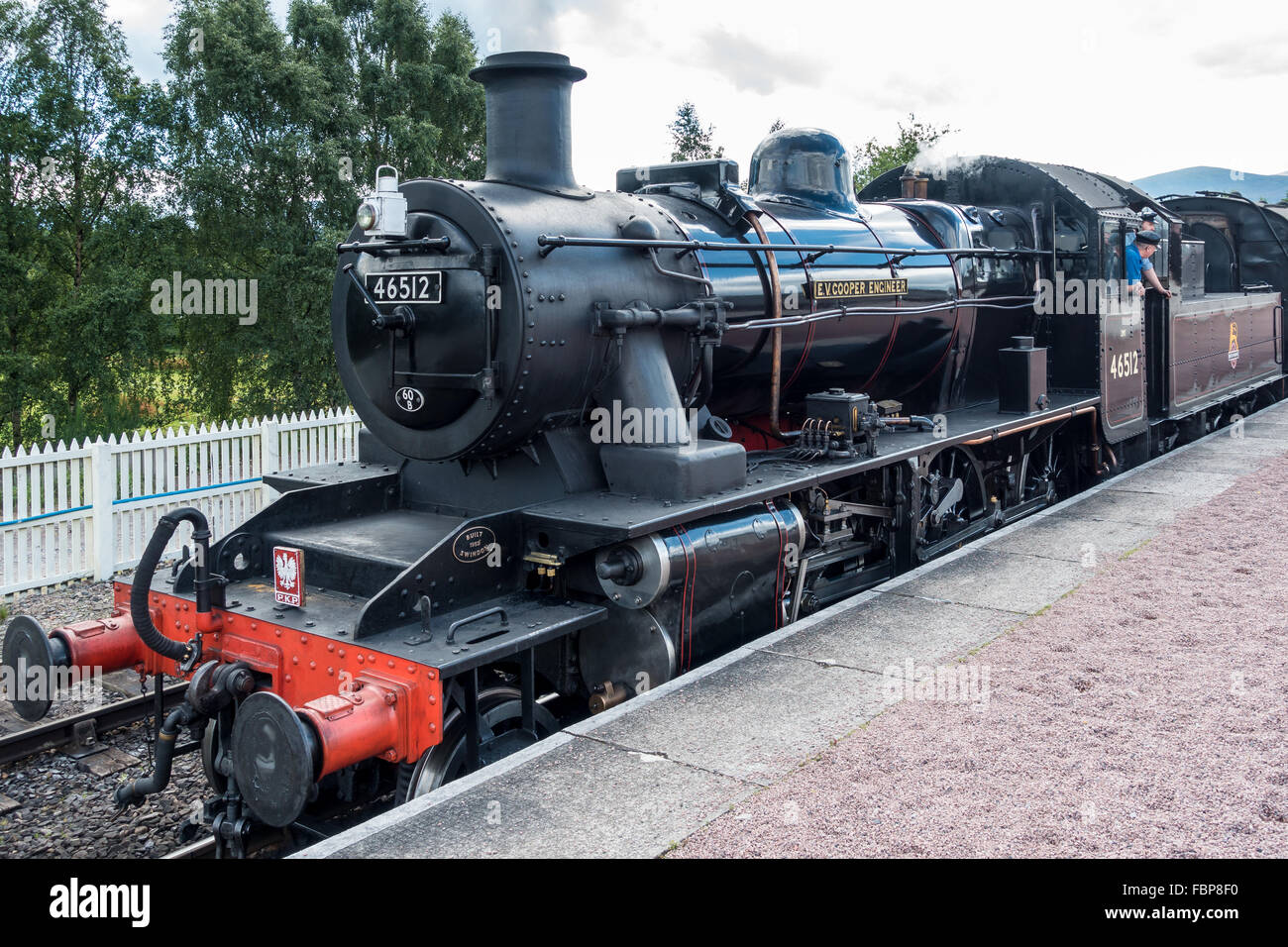 Ivatt 46512 Locomotive at Aviemore Station Stock Photo - Alamy