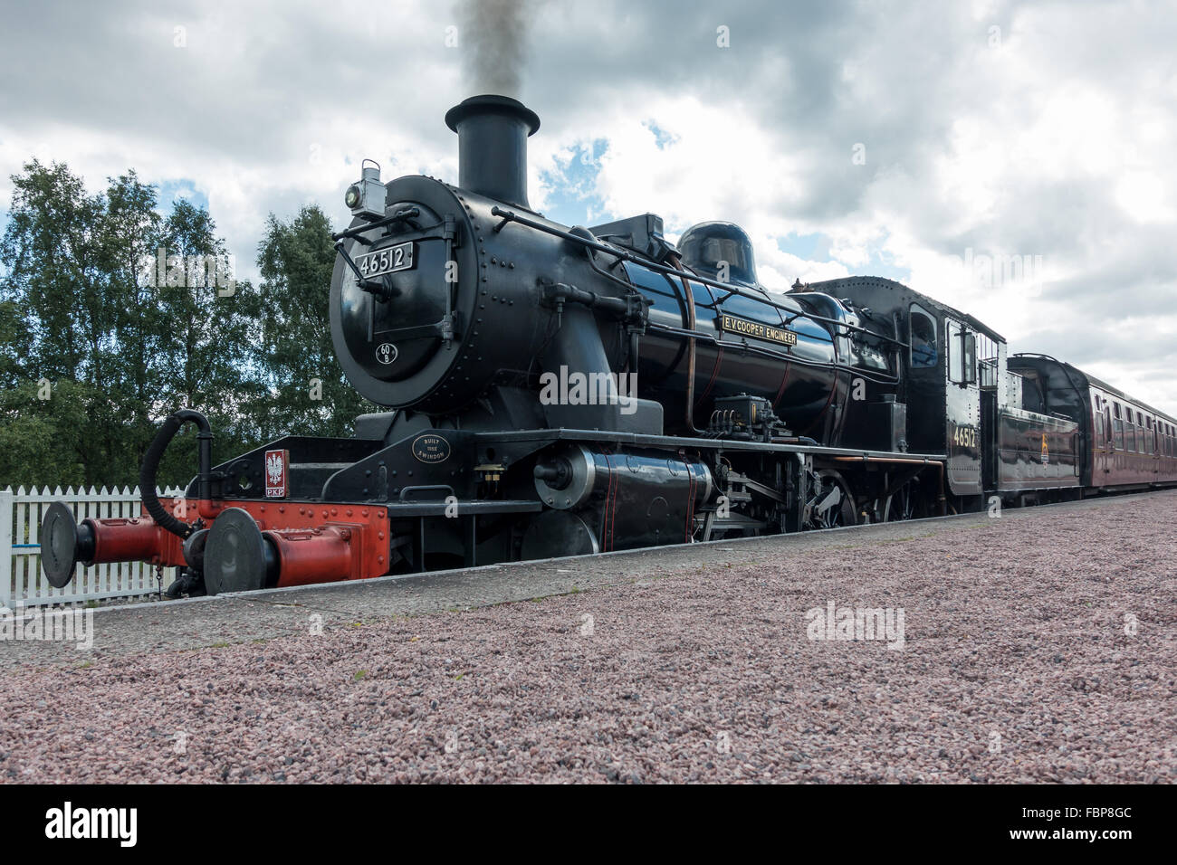 Ivatt 46512 Locomotive at Aviemore Station Stock Photo - Alamy